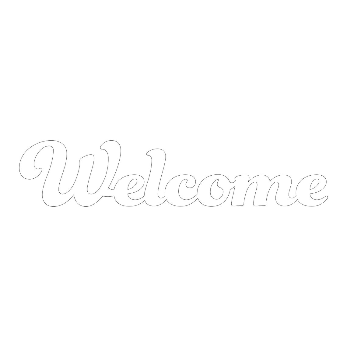 Welcome Laser Cut Files (svg, Dxf, Pdf, Ai, Eps), Welcome Word ...