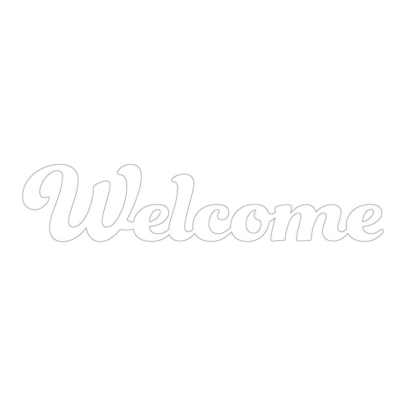 Welcome Laser Cut Files (svg, Dxf, Pdf, Ai, Eps), Welcome Word ...