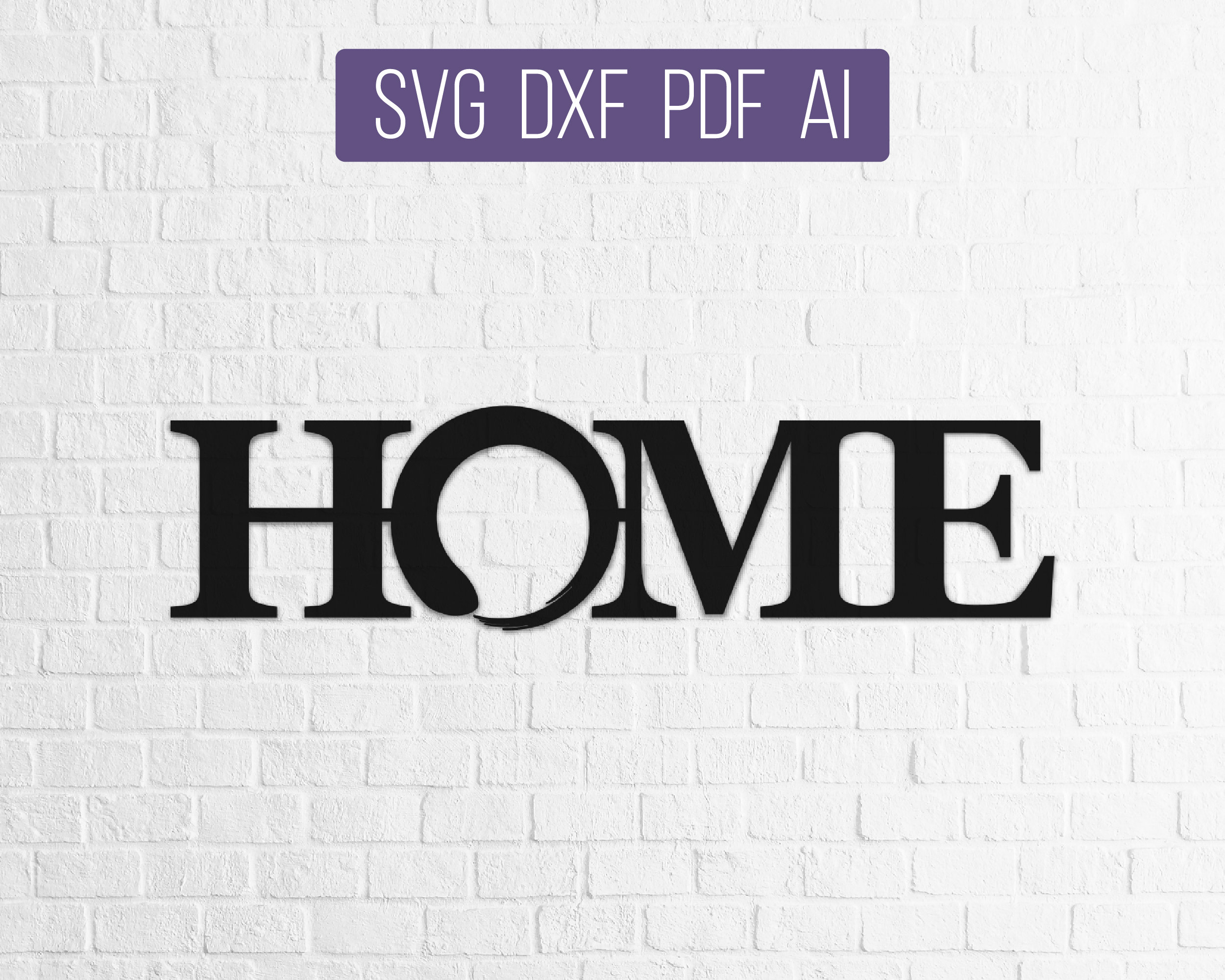 Zen Home Laser Cut Files svg, Dxf, Pdf, Ai, Eps, Enso Circle Glowforge ...