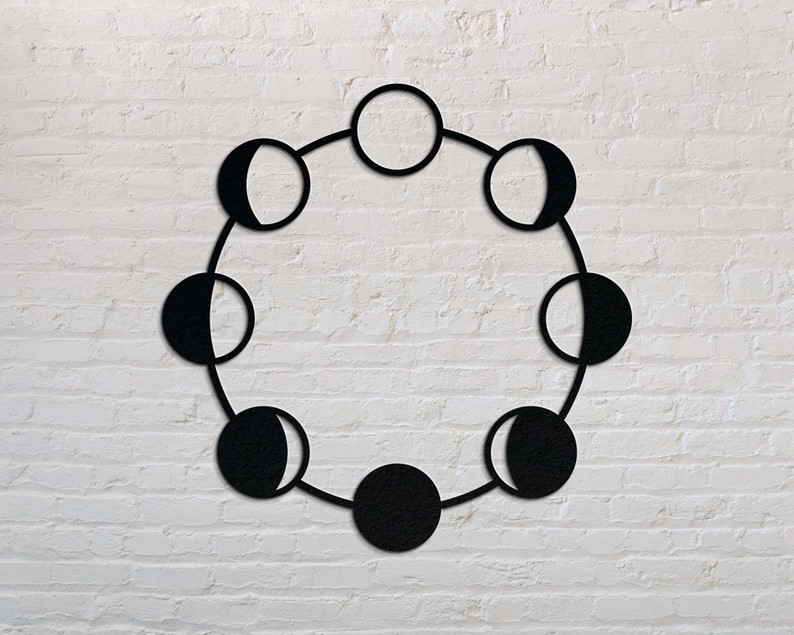 Moon Phases Laser Cut Files (svg, Dxf, Pdf, Ai, Eps), Moon Vector Files ...