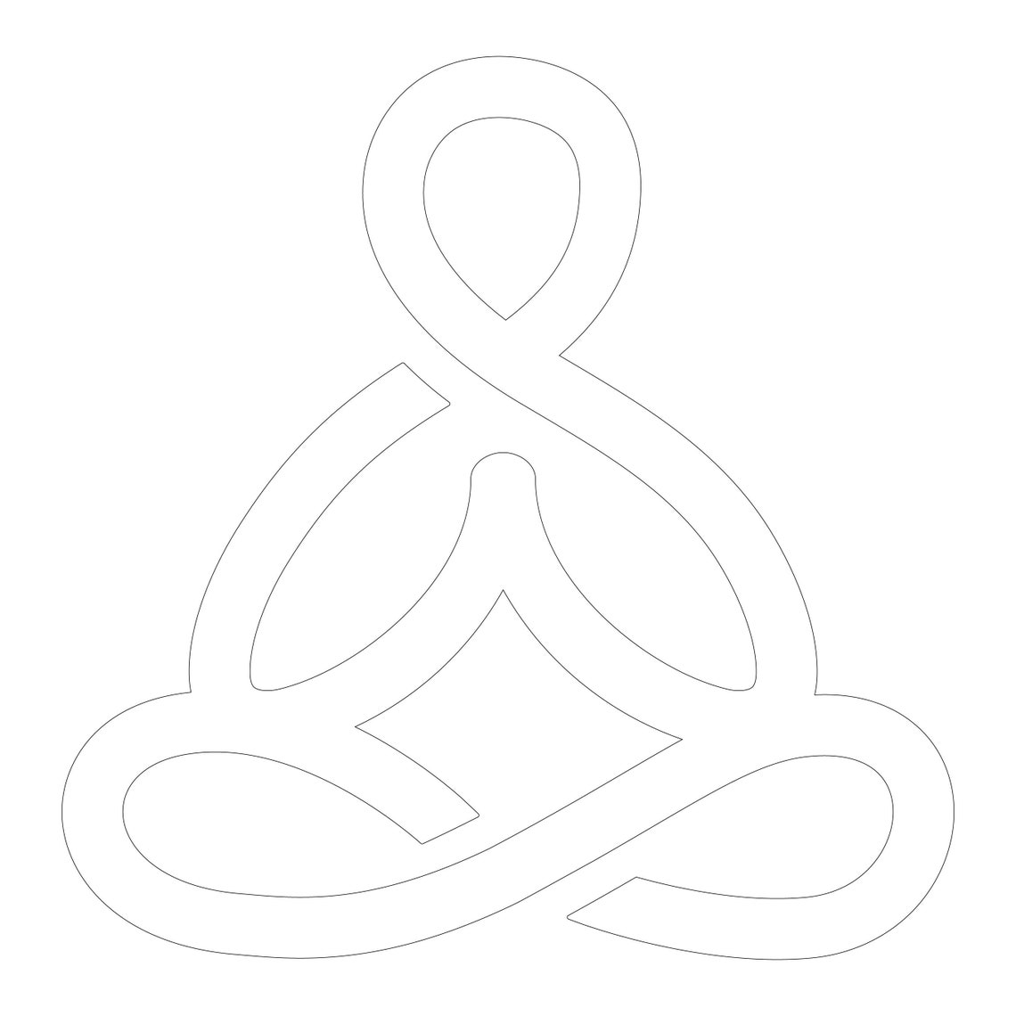Meditation Symbol Laser Cut Files svg, Dxf, Pdf, Ai, Eps, Yoga Pose ...