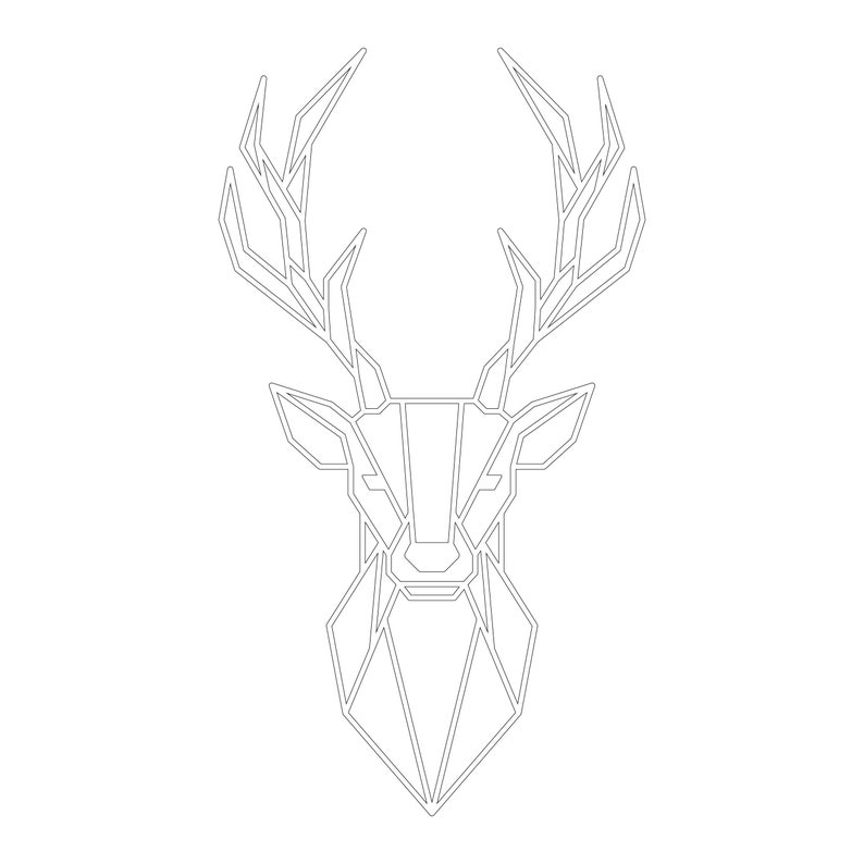 Deer Head Laser Cut Files (svg, Dxf, Pdf, Ai, Eps), Glowforge Files for ...