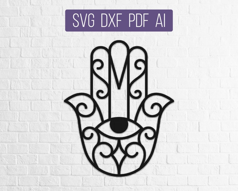 Hamsa Hand Laser Cut Files (svg, Dxf, Pdf, Ai, Eps), Zen Spiritual ...