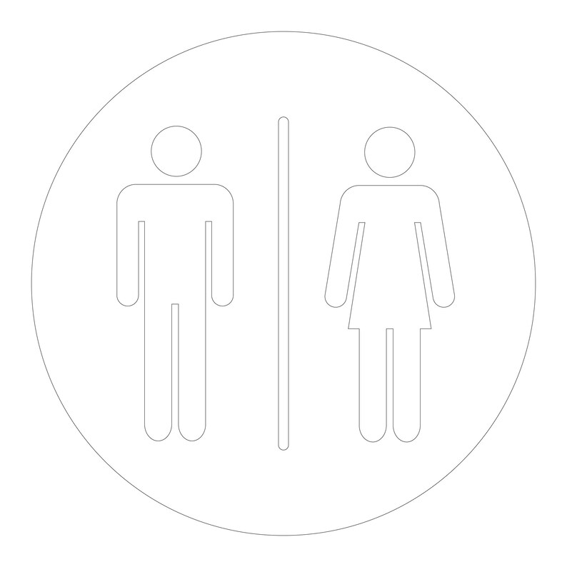 Buy Restroom Sign Cut Files svg, Dxf, Pdf, Ai, Eps, Men's and Women's ...