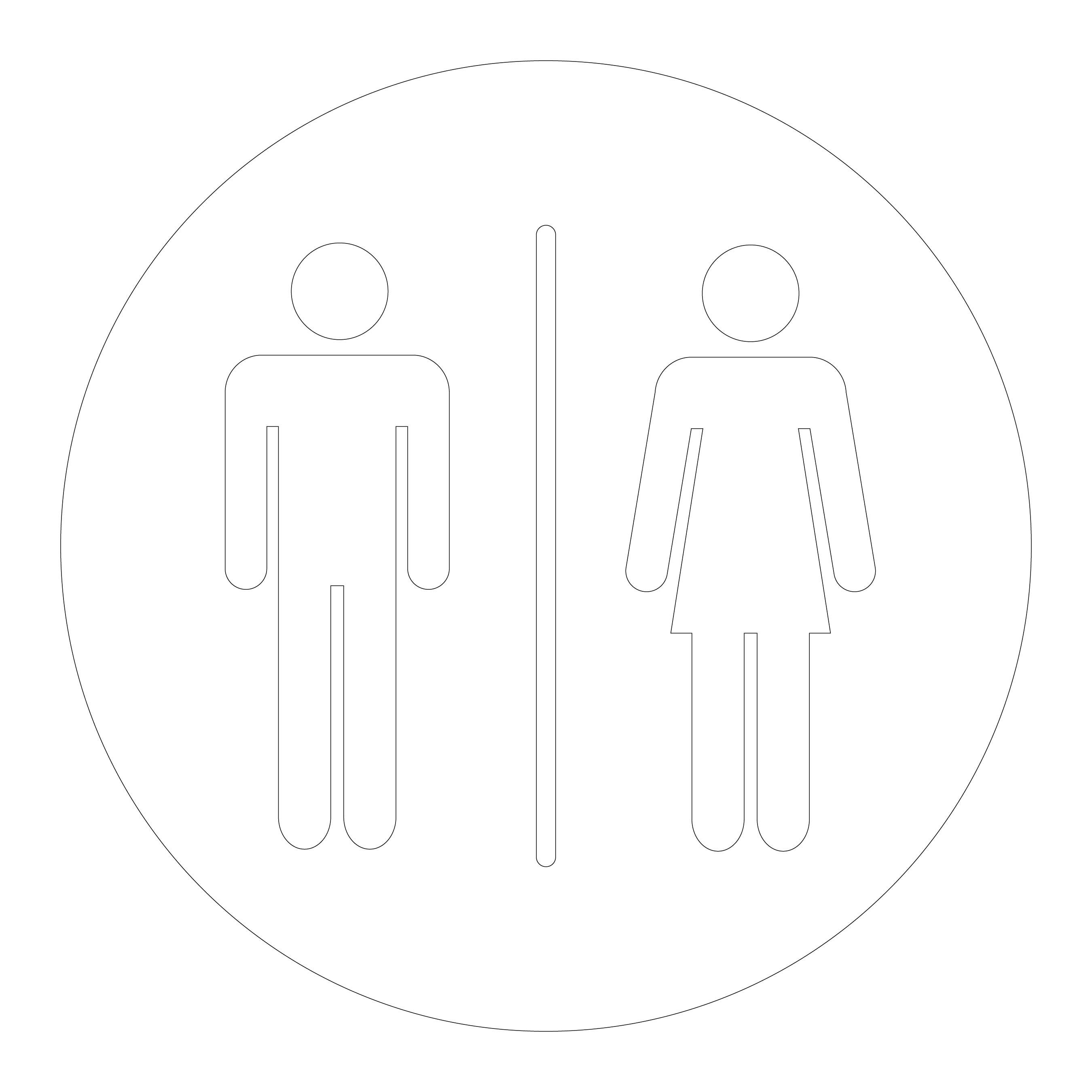Buy Restroom Sign Cut Files svg, Dxf, Pdf, Ai, Eps, Men's and Women's ...