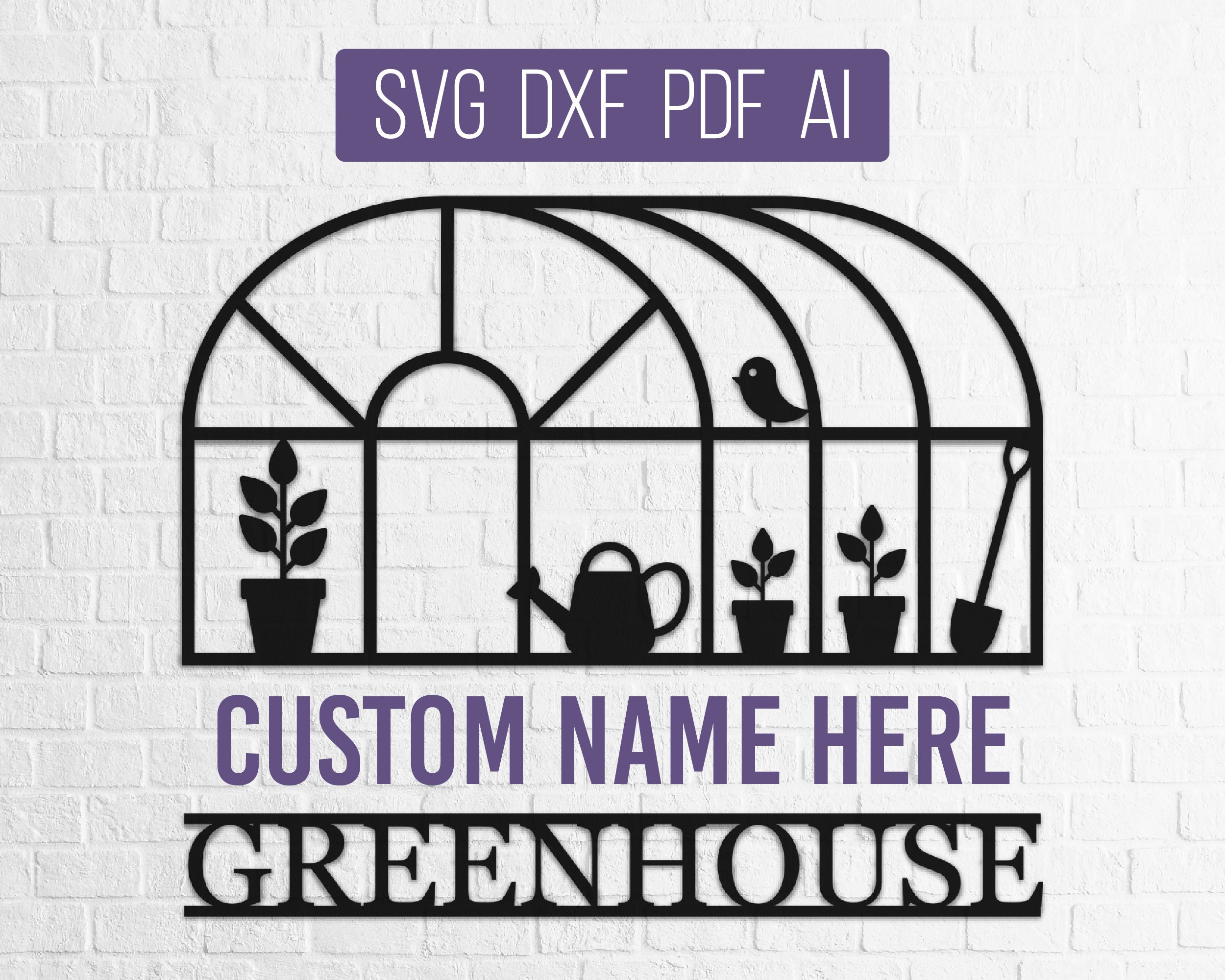 Greenhouse Laser Cut Files (svg, Dxf, Pdf, Ai, Eps), Greenhouse Svg ...