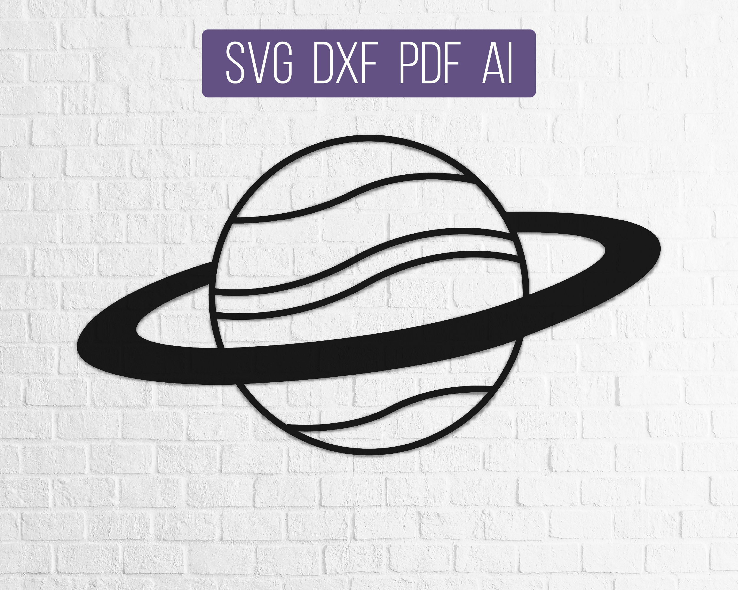 Planet Laser Cut Files svg, Dxf, Pdf, Ai, Eps, Saturn Glowforge Files ...