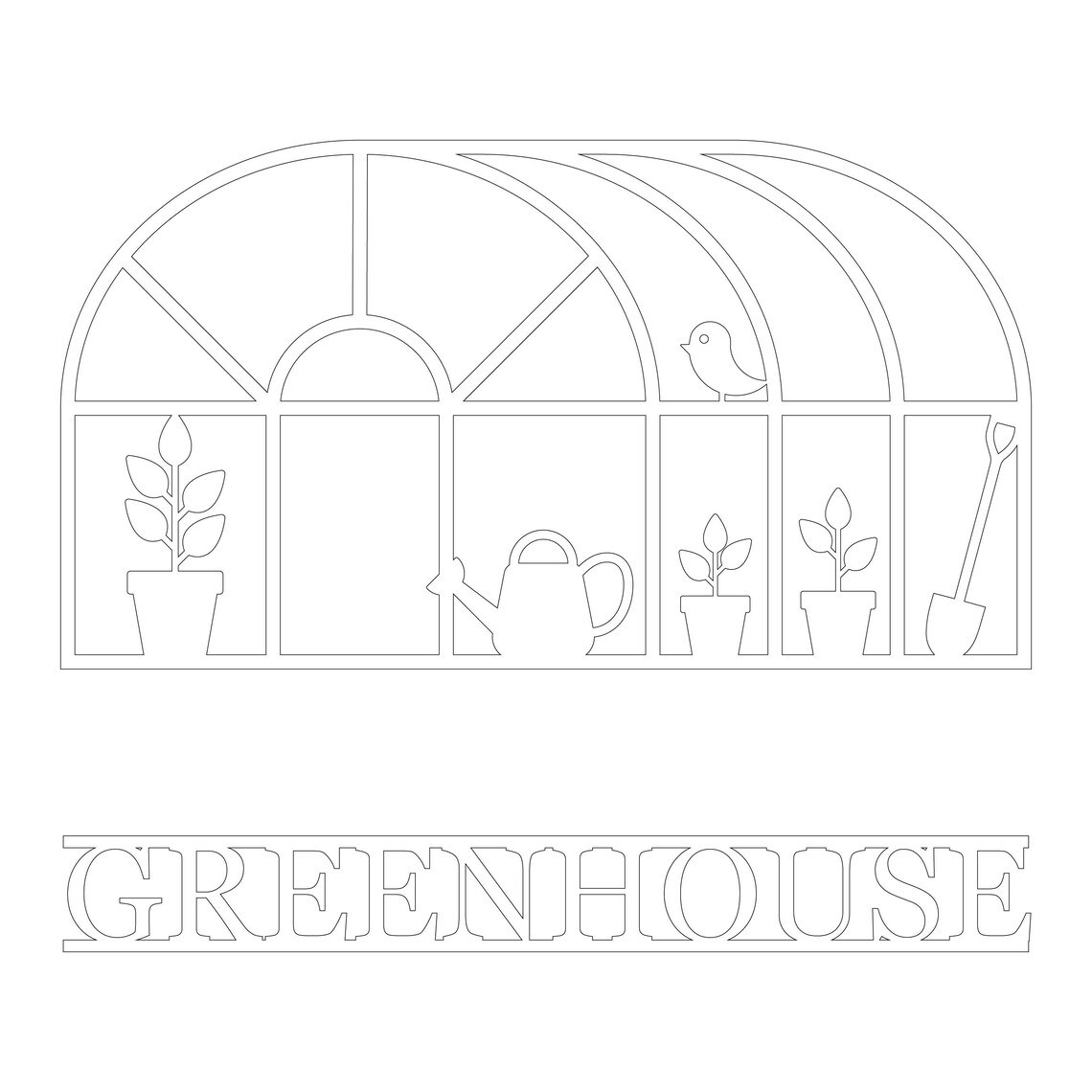 Greenhouse Laser Cut Files (svg, Dxf, Pdf, Ai, Eps), Greenhouse Svg ...