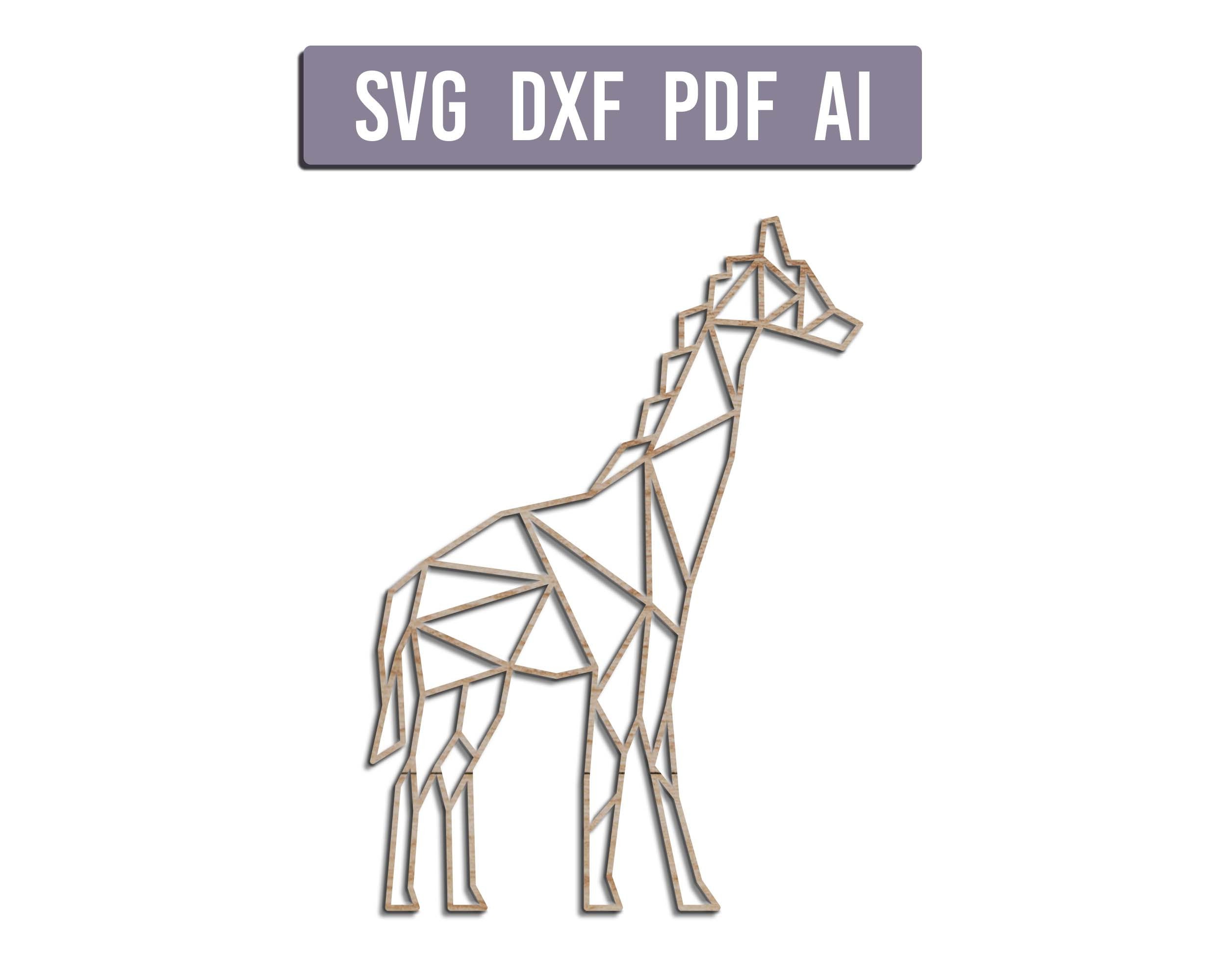Giraffe Laser Cut Files (svg, Dxf, Pdf, Ai, Eps), Glowforge Files for ...