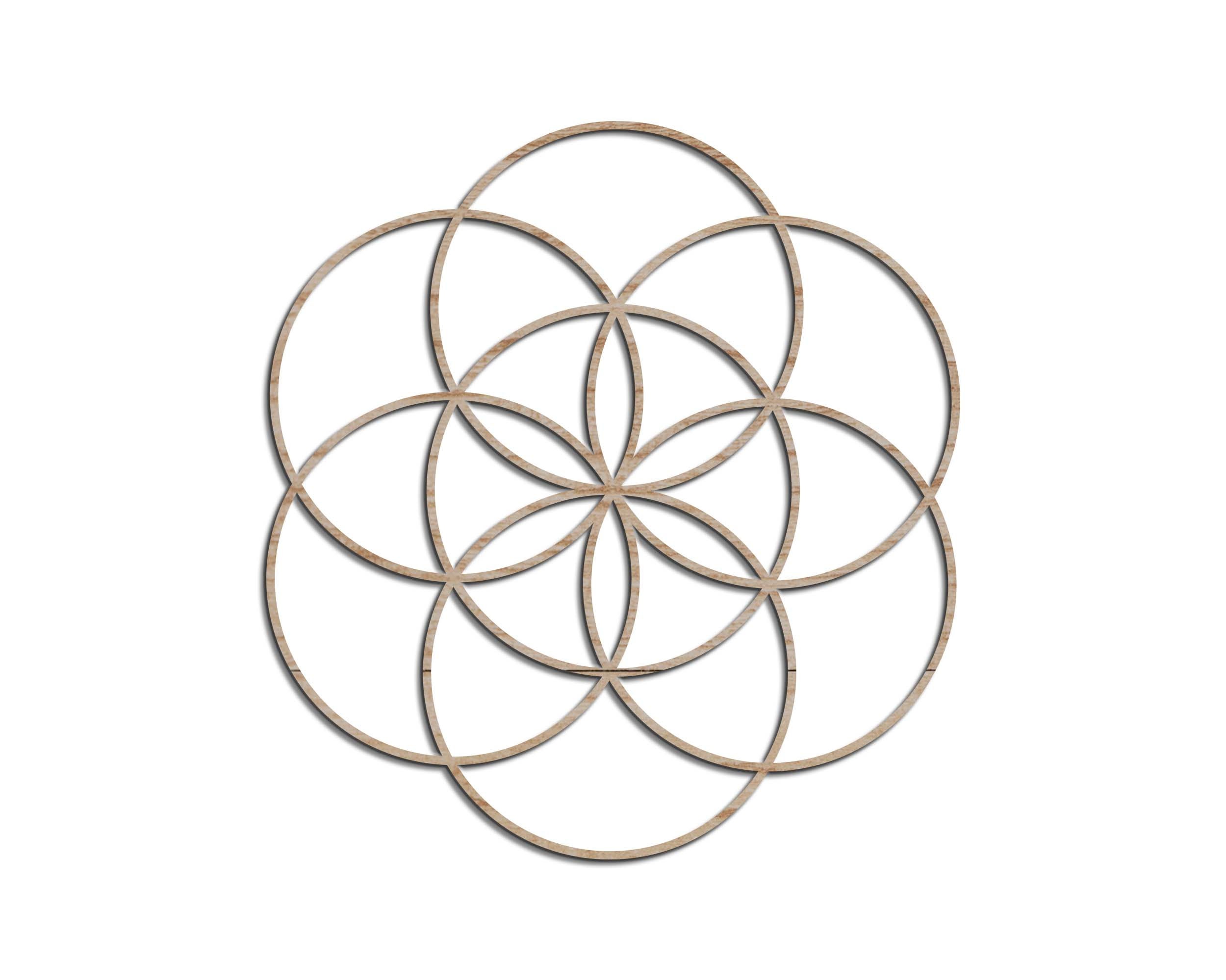 Seed of Life Laser Cut Files (svg, Dxf, Pdf, Ai, Eps), Zen Decor Vector ...