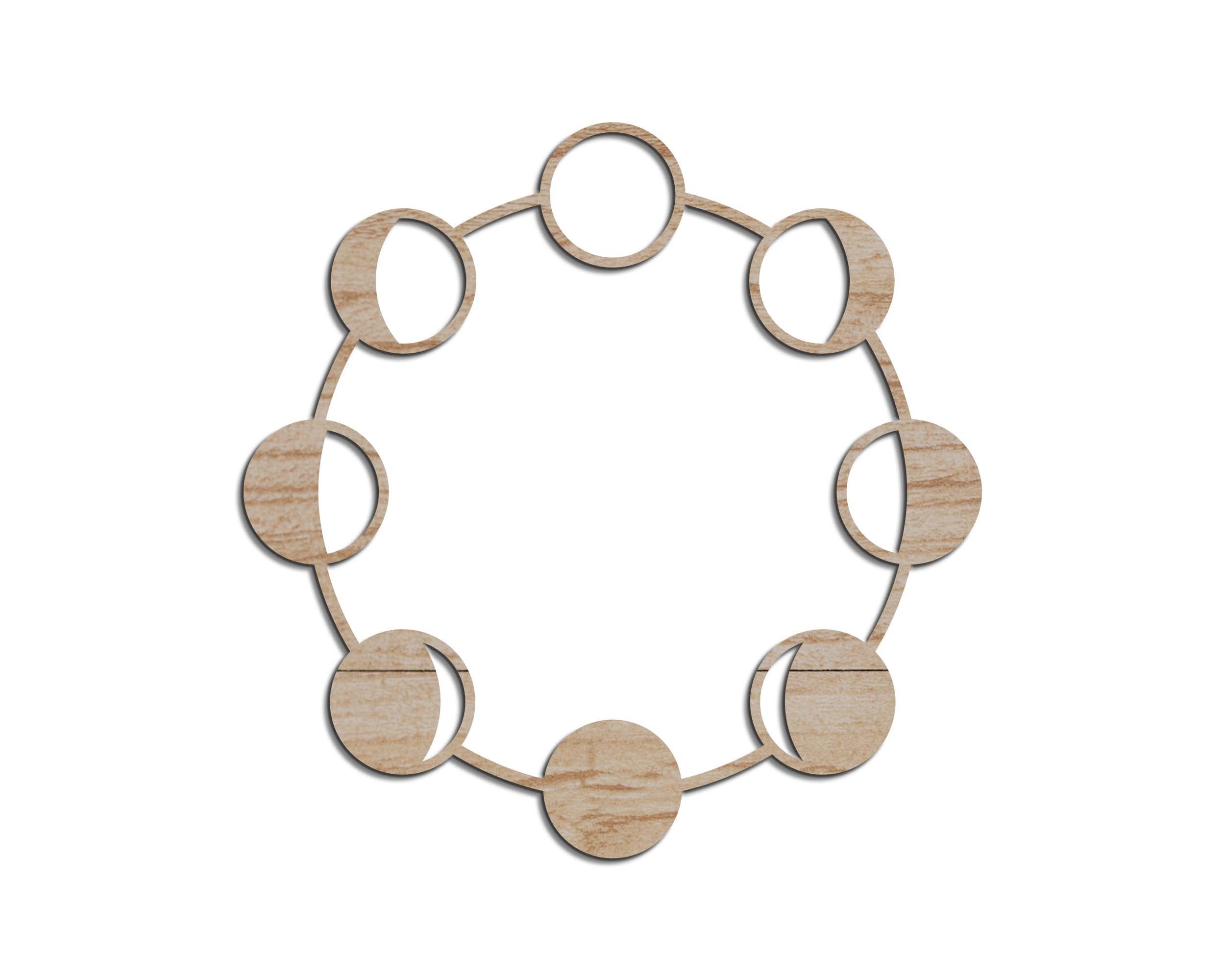 Moon Phases Laser Cut Files (svg, Dxf, Pdf, Ai, Eps), Moon Vector Files ...