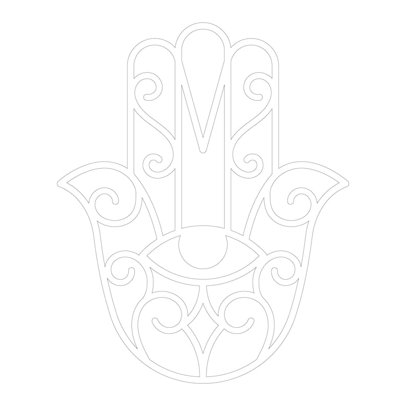 Hamsa Hand Laser Cut Files (svg, Dxf, Pdf, Ai, Eps), Zen Spiritual ...