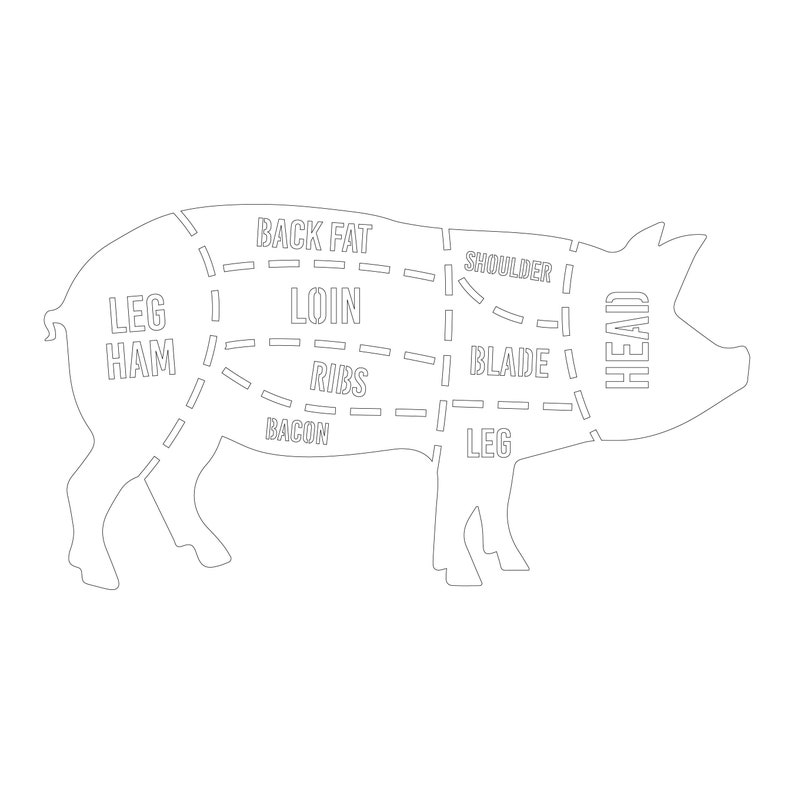 Pig Cuts Laser Cut Files (svg, Dxf, Pdf, Ai, Eps), Glowforge Files for ...