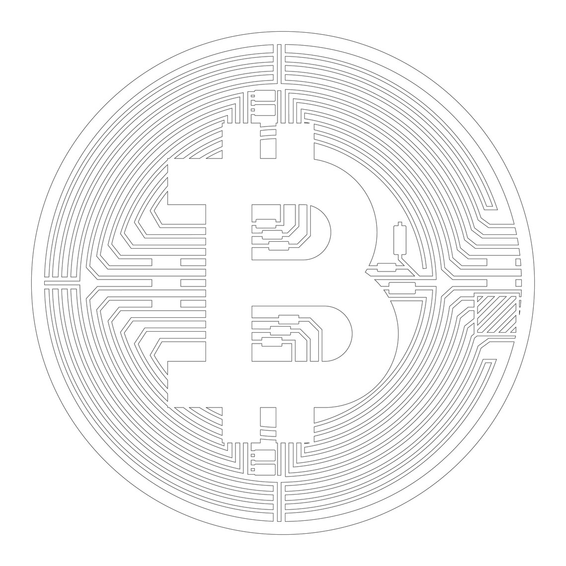 Bitcoin Cut Files svg, Dxf, Pdf, Ai, Eps, Bitcoin Crypto Glowforge ...
