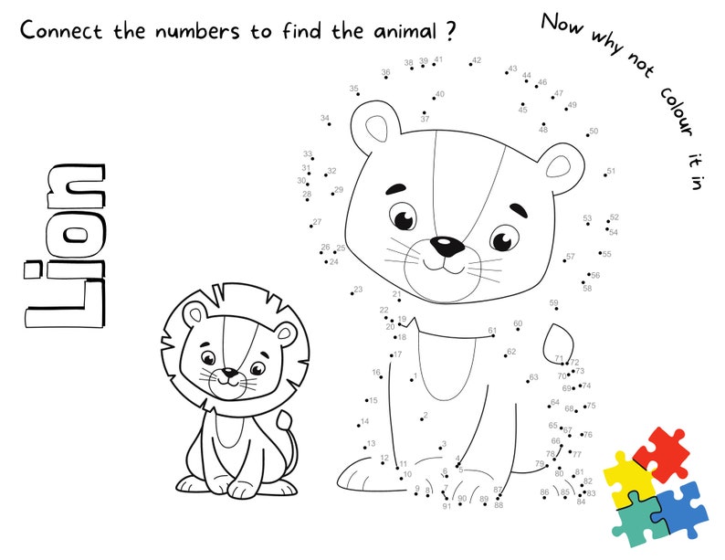 Animal Dot to Dot Activity Book for Kids - Etsy