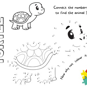 Animal Dot to Dot Activity Book for Kids - Etsy