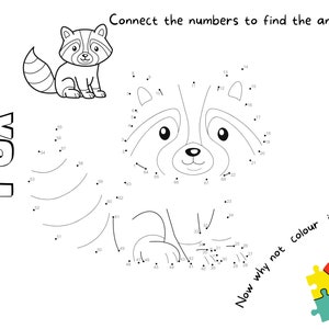 Animal Dot to Dot Activity Book for Kids - Etsy