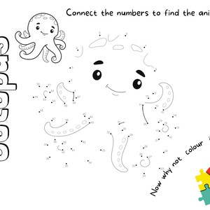 Animal Dot to Dot Activity Book for Kids - Etsy