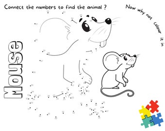 Animal Dot to Dot Worksheets for Kids | Printable 50-dot Activity Pages ...