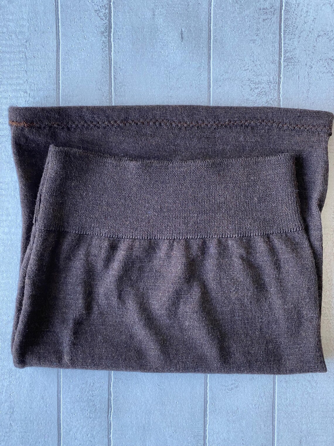 100% Pure Merino Wool Snood/neck Warmer/cowl Chocolate Brown Handmade ...