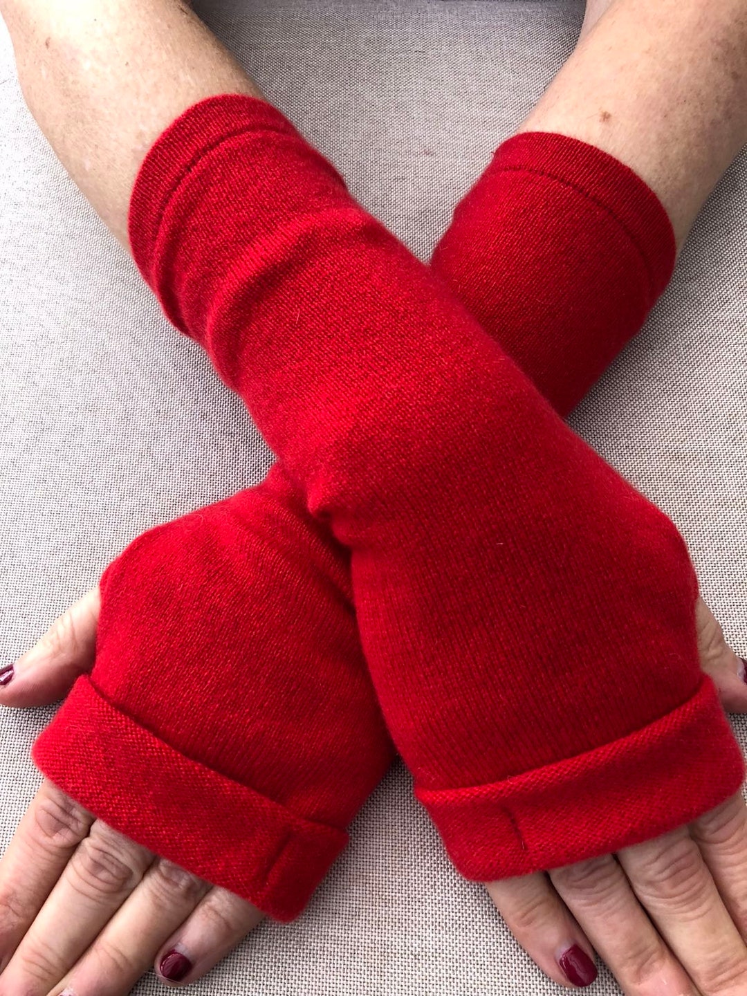 100% Luxurious Cashmere Wool Fingerless Gloves/wrist Warmers Luscious ...