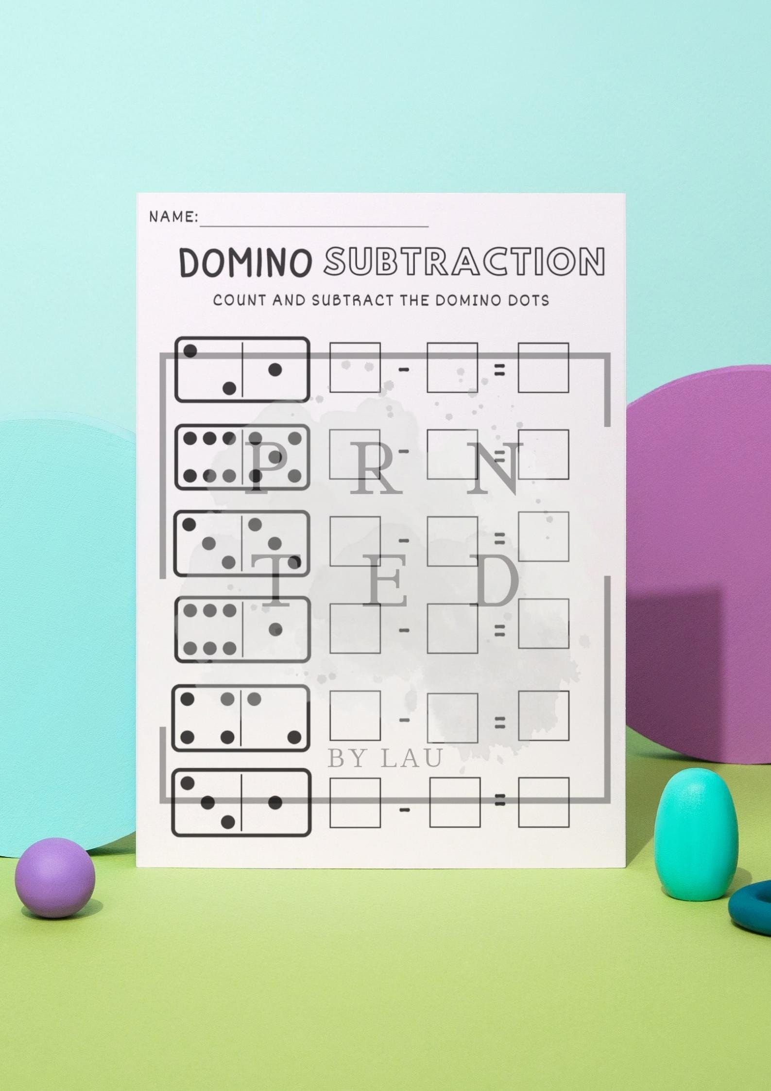Domino Maths Learning Resource Worksheet Set of 3 Instant Download - Etsy