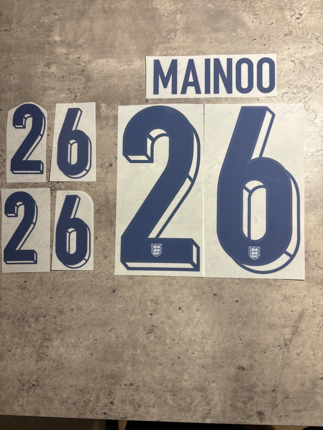 Mainoo 26 KIDS England Home Football Shirt Nameset Print Euro 2024 ...