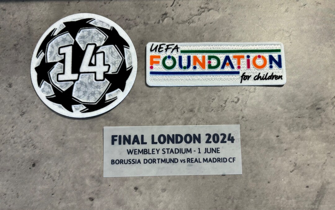 Real Madrid Champions League Final 2023/24 Arm Sleeve Patch and Match ...