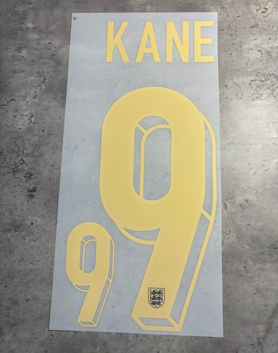 Kane 9 England Nameset Euro 2024 Harry Kane Away Gold Football Shirt ...