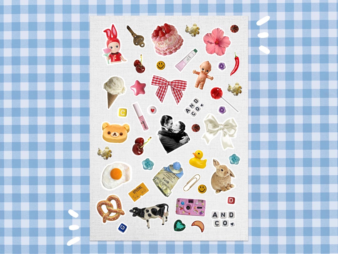 A6 Trinkets Vinyl Sticker Sheet: Water-resistant Scrapbook Stickers - Etsy
