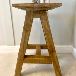 Rustic Side Table Milking Stool tall Side Table Occasional Table ...