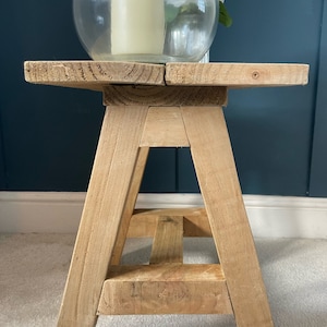 Rustic Stool Side Table Low Side Table Living Room Table Bedside Table ...