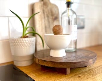 Rustic Low Countertop Stand, Bathroom Shelf, Display Pedestal, Kitchen ...