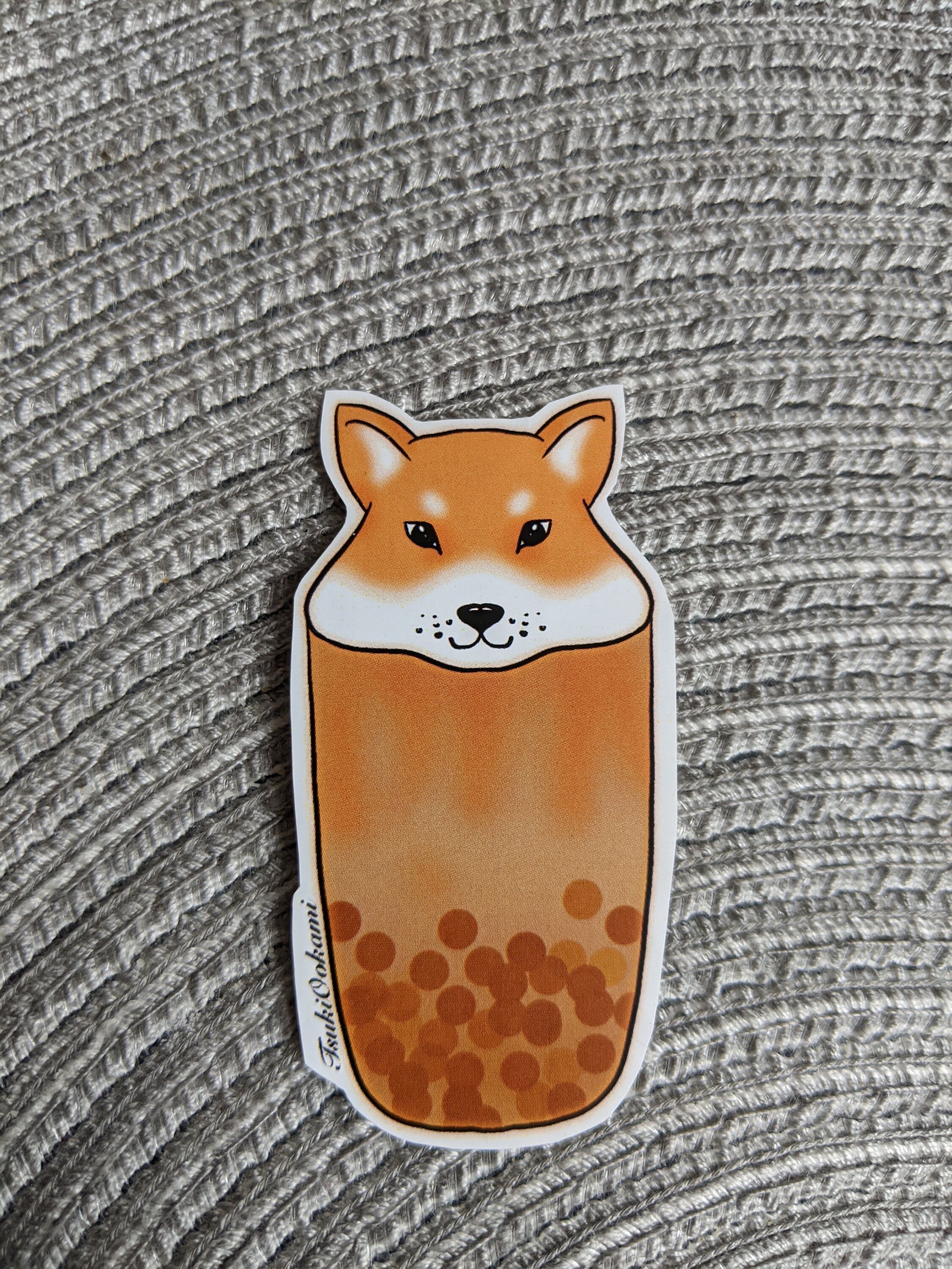 Cute Animal Boba Tea Sticker Shiba Inu Dog Cat Unicorn - Etsy