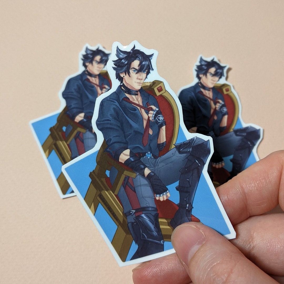 Wriothesley Sticker, Genshin Impact Art, Glossy Finish, Waterproof ...
