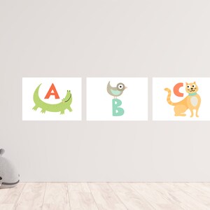 Animal Alphabet Flashcards Printable, Digital Download Alphabet Cards ...