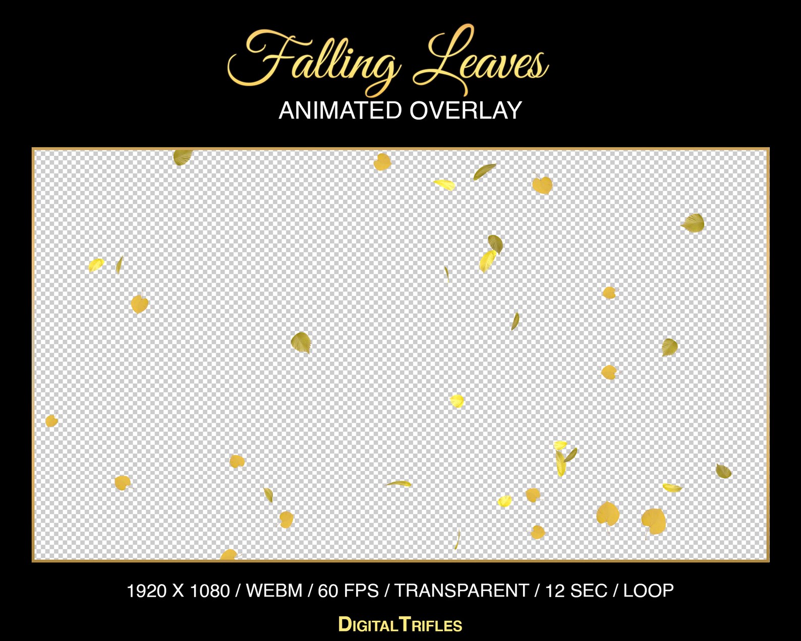 Twitch Overlay Falling Autumn Leaves, Fall Animated Vtuber Asset, Cozy ...