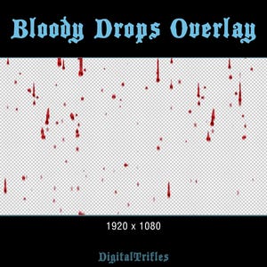 Halloween Twitch Overlays, Bloody Drops Stream Scene Dekor, Animated ...
