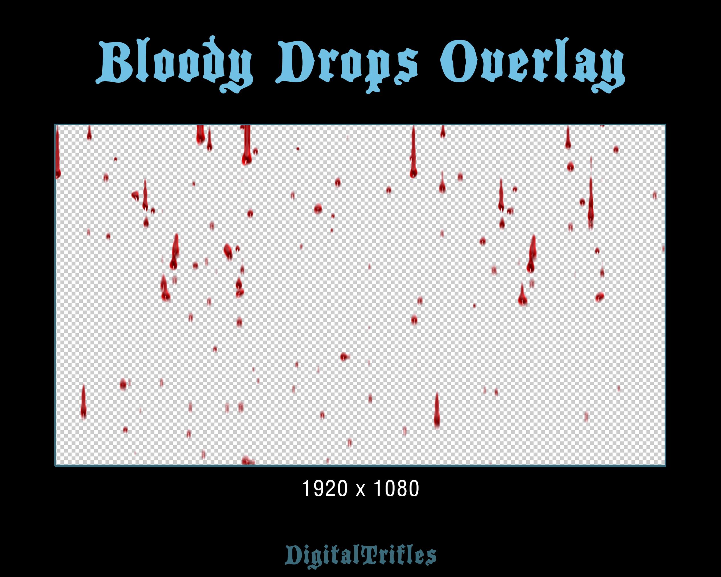 Halloween Twitch Overlays, Bloody Drops Stream Scene Dekor, Animated ...