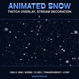 Christmas Snow Animated Twitch Overlay, Cozy Winter Assets for Streamer ...