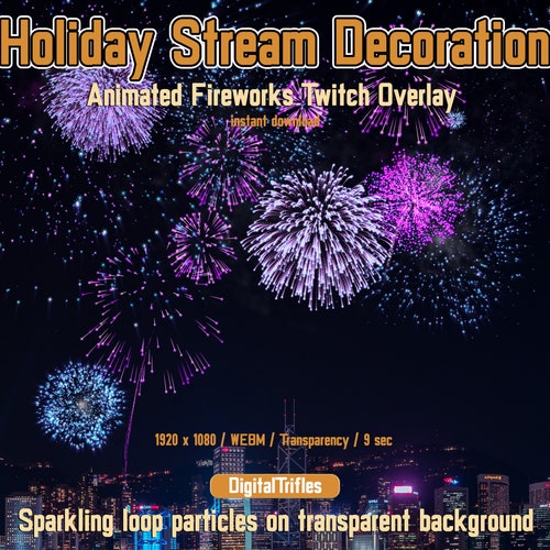 Animated Firework Twitch Overlay Colorful Firework Stream - Etsy