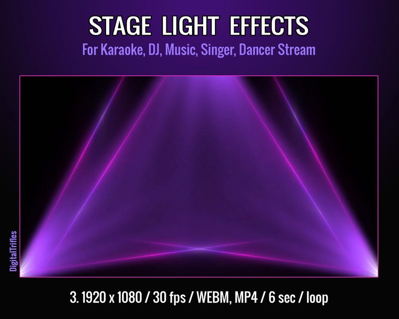 Animated Stream Backgrounds and Overlays, Stage Light Effects for ...
