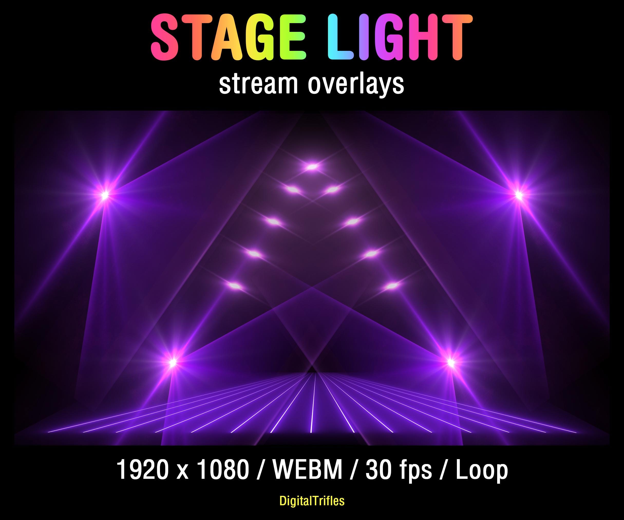 Stage Stream Overlay Pack, 12 Laser and Light FX, Twitch Overlays for ...