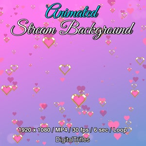 Animated Vtuber Background, Cute Twitch Stream Overlay, Aesthetic Gold ...