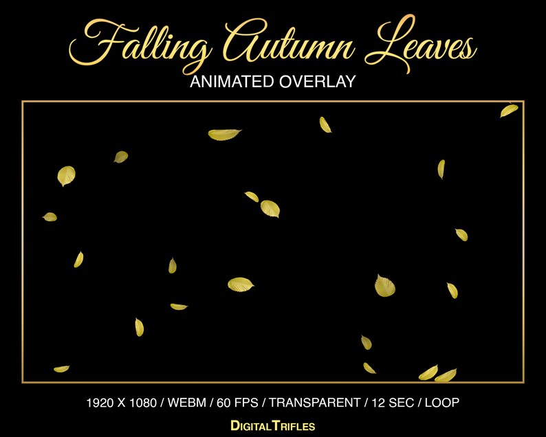 Falling Autumn Leaves, Animated Twitch Asset, Fall Vtuber Overlay, Cozy ...