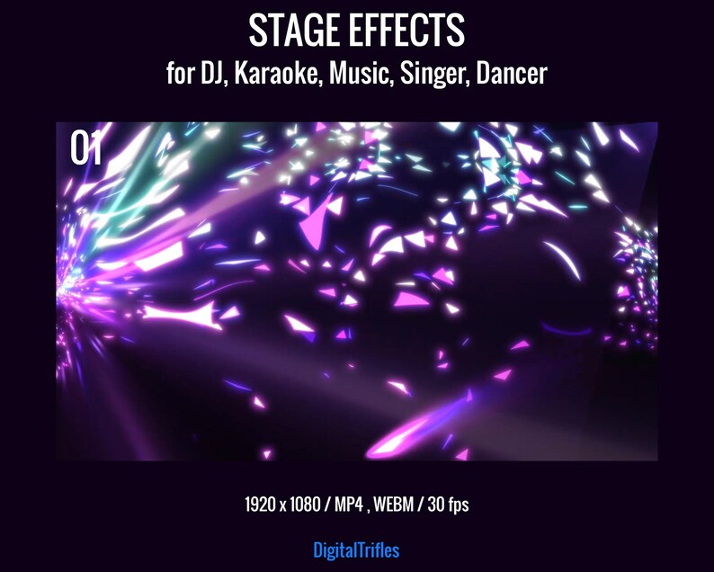 Animated Neon Stream Backgrounds and Overlays, Stage Light Effects for ...