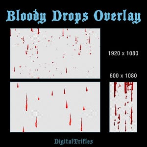 Halloween Twitch Overlays, Bloody Drops Stream Scene Dekor, Animated ...