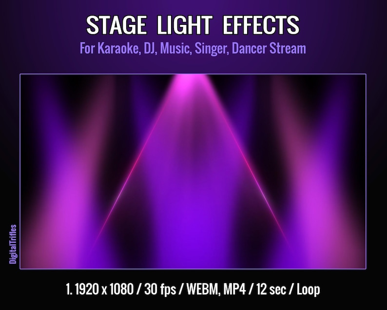 Animated Stream Backgrounds and Overlays, Stage Light Effects for ...