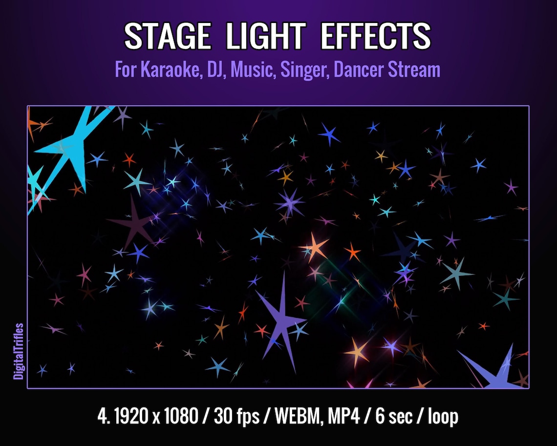 Animated Stream Backgrounds and Overlays, Stage Light Effects for ...