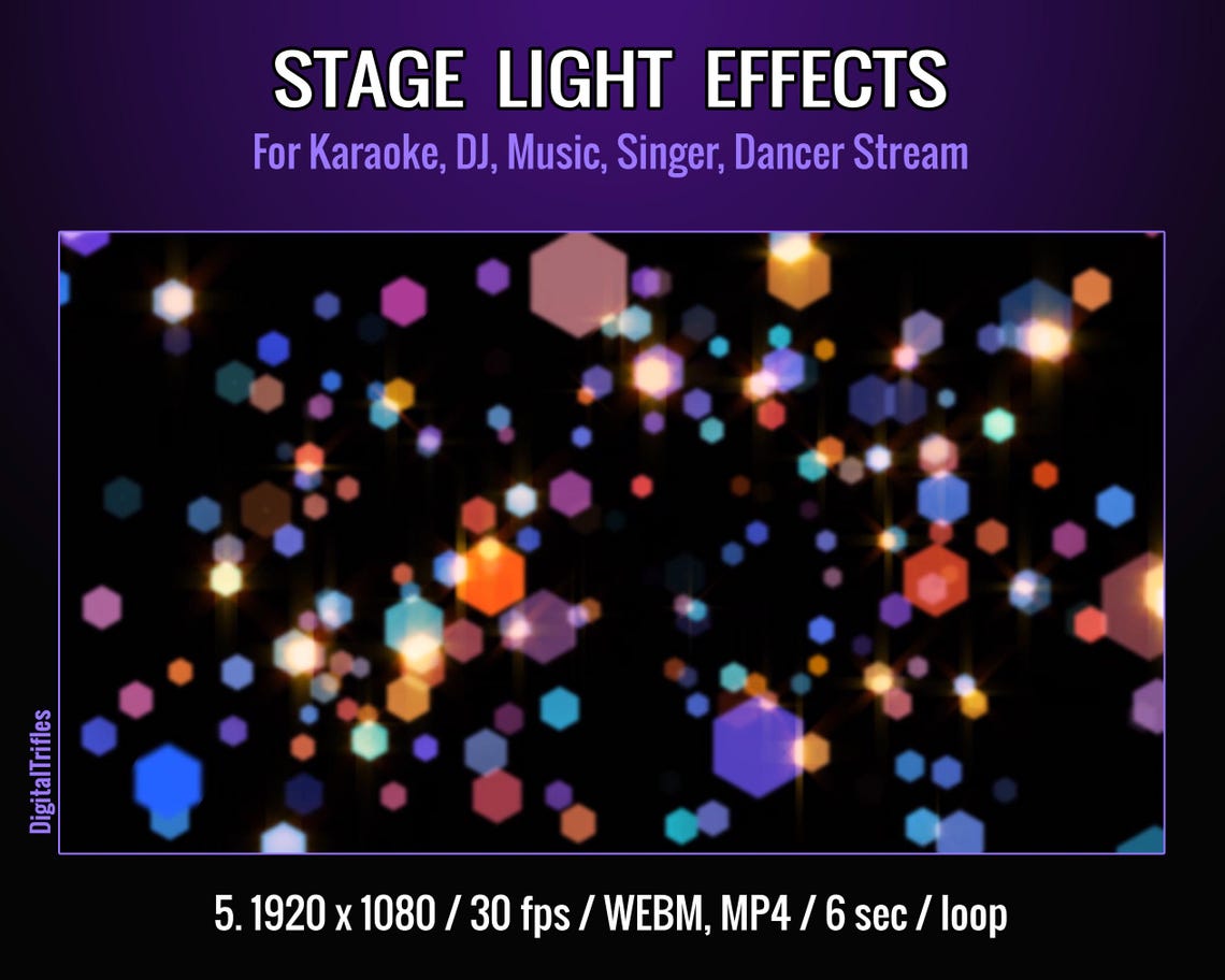 Animated Stream Backgrounds and Overlays, Stage Light Effects for ...